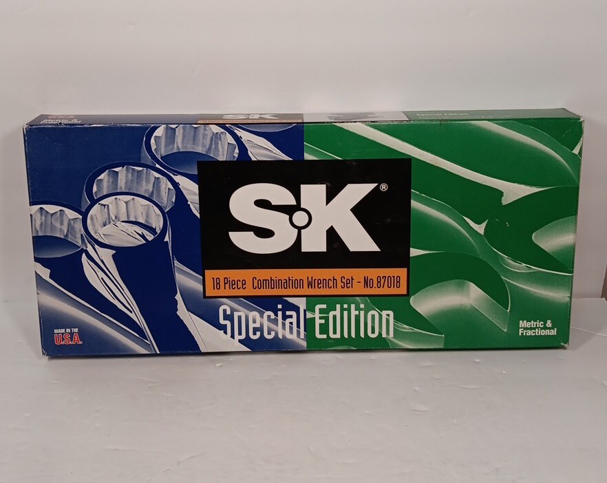 New 1998 SK Tools Special Edition 18 Piece Wrench Set No. 87018 Metric ...