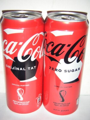 2022 Turkey coca cola world cup 2 coke cans set 330ml empty | eBay