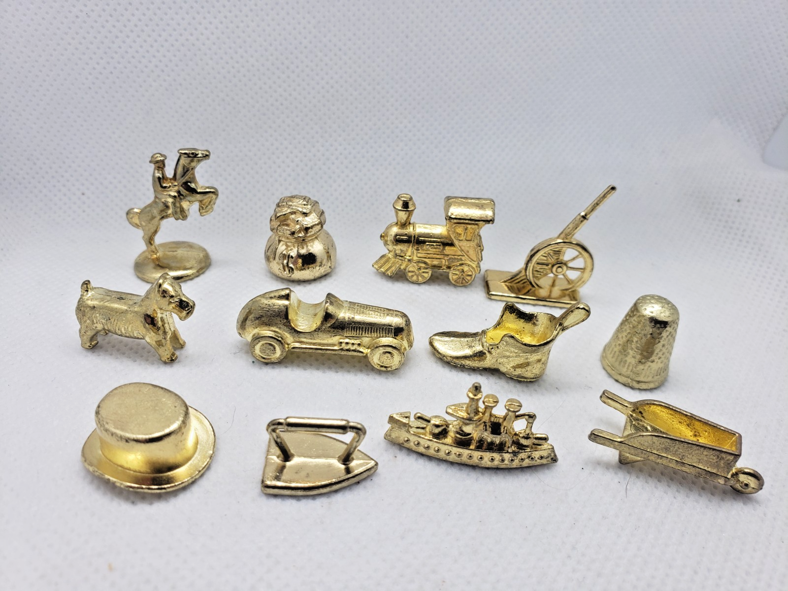 Monopoly Classic Gold Deluxe Edition Game 12 Replacement Tokens Movers ...