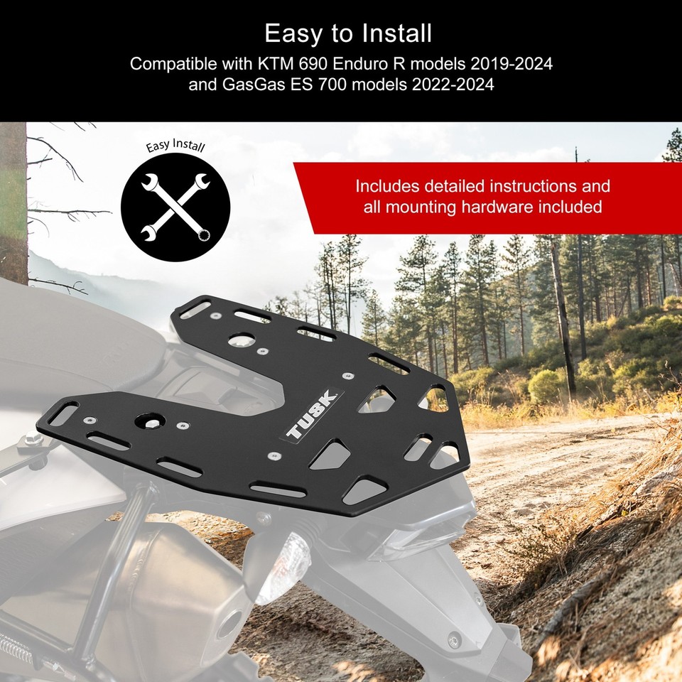 Tusk Top Rack Luggage Carrier Rear Tail Rack for KTM 690 Enduro R 2019 ...
