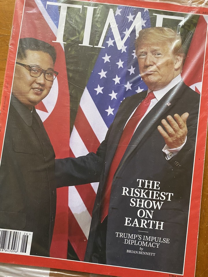 Time Magazine 2018 Donald Trump Riskiest Show Earth Kim Jong Un Korea ...