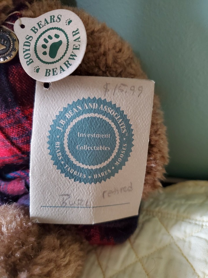 Boyd's Bears & Friends J.B. Bean & Associates "BURL" w/Overalls WT | eBay