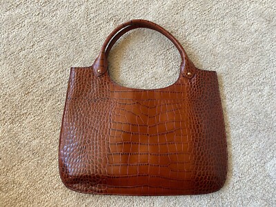 Forth & Towne Purse Lizard Snake Aligator Animal Print Leather Bag EUC ...