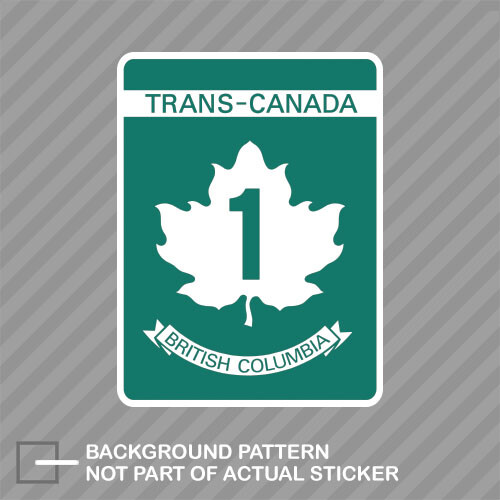Trans-Canada 1 Highway Sticker Decal Vinyl tch t-can sticker british ...