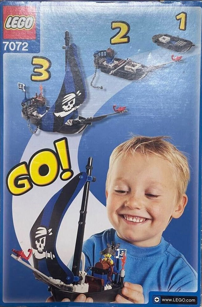 Lego 4 Junior 7072 Bateau Capitaine Racaille Kraag Pirate Boat Neuf-New ...
