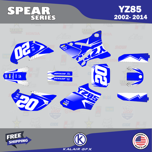 Graphics Kit for Yamaha YZ85 (2002-2014) YZ 85 Spear Series - White ...