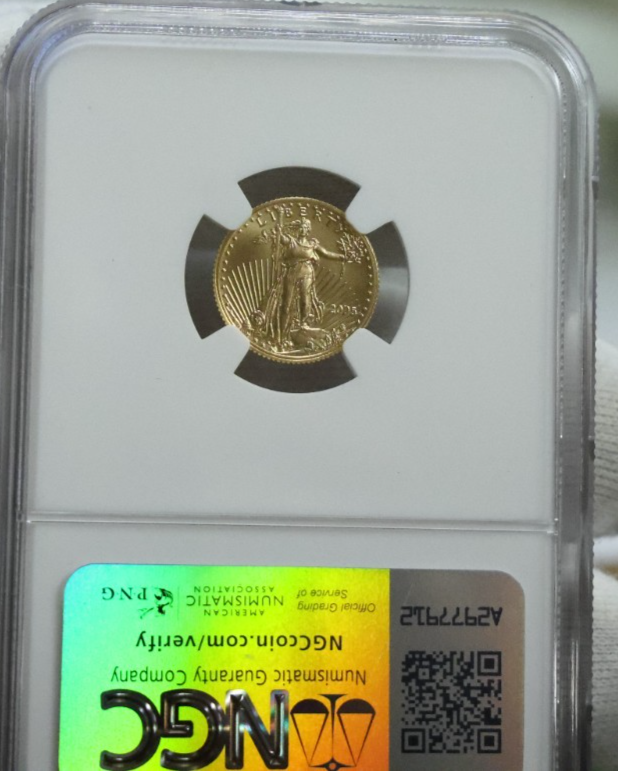 2025 US 1/10th Gold Eagle Mint Error Struck Thru Rev NGC MS69 Uram Sign ...