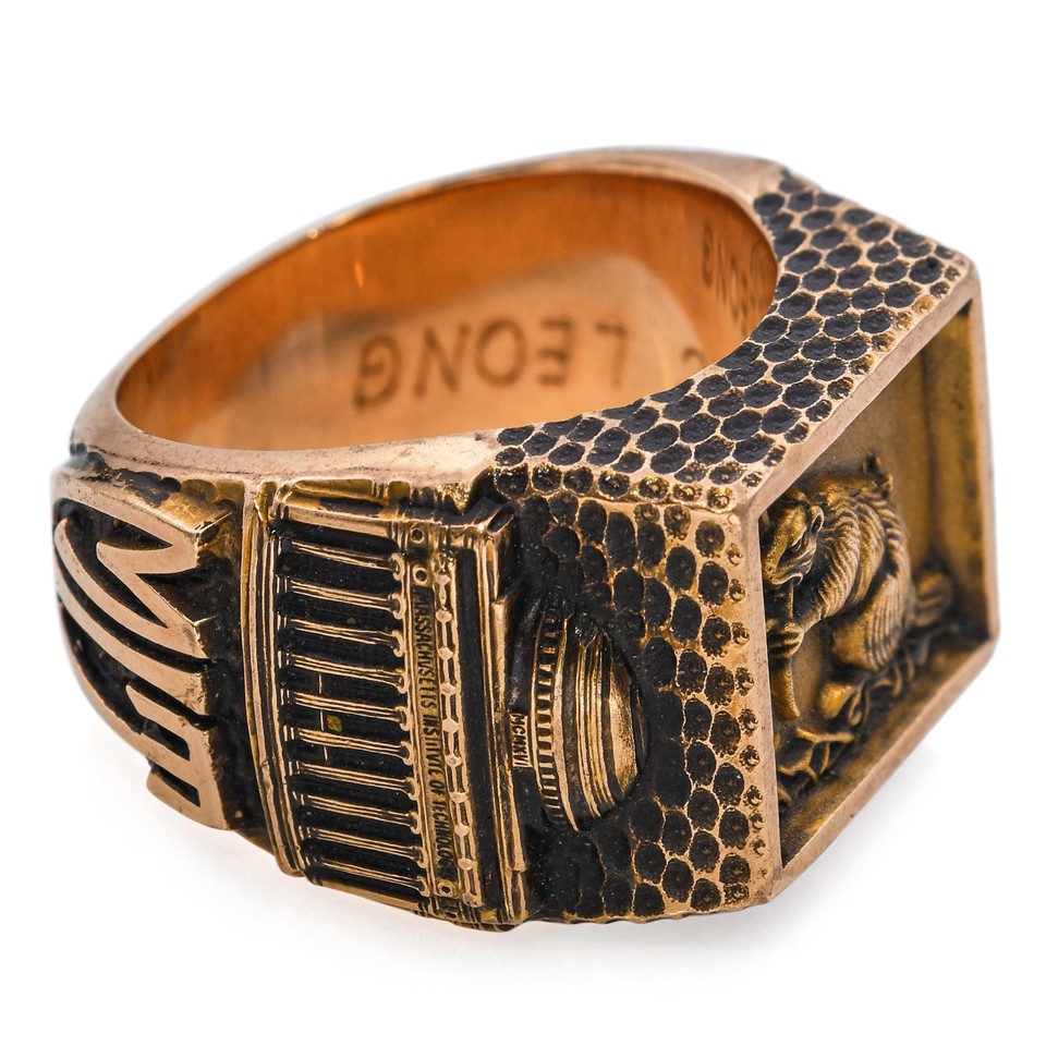 Vintage 14k Yellow Gold MIT Class of 1965 Brass Rat Ring | eBay