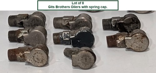 Lot of 8 Pcs. Gits Brothers Oil Cup with Spring Cover for Lathes and ...