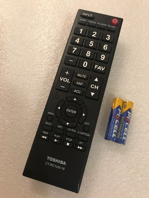 Original Toshiba Ct-rc1us-16 Remote Control TV 43l420u 49l420u 50l420u ...