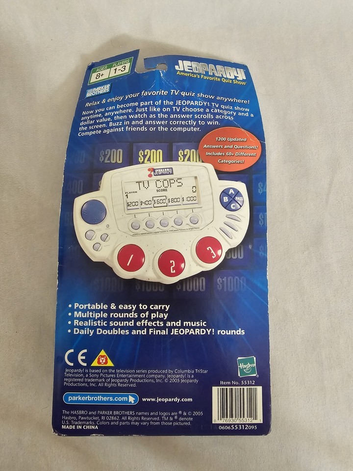 Jeopardy Handheld Game Second Edition 2005 Hasbro Parker Brothers NEW ...