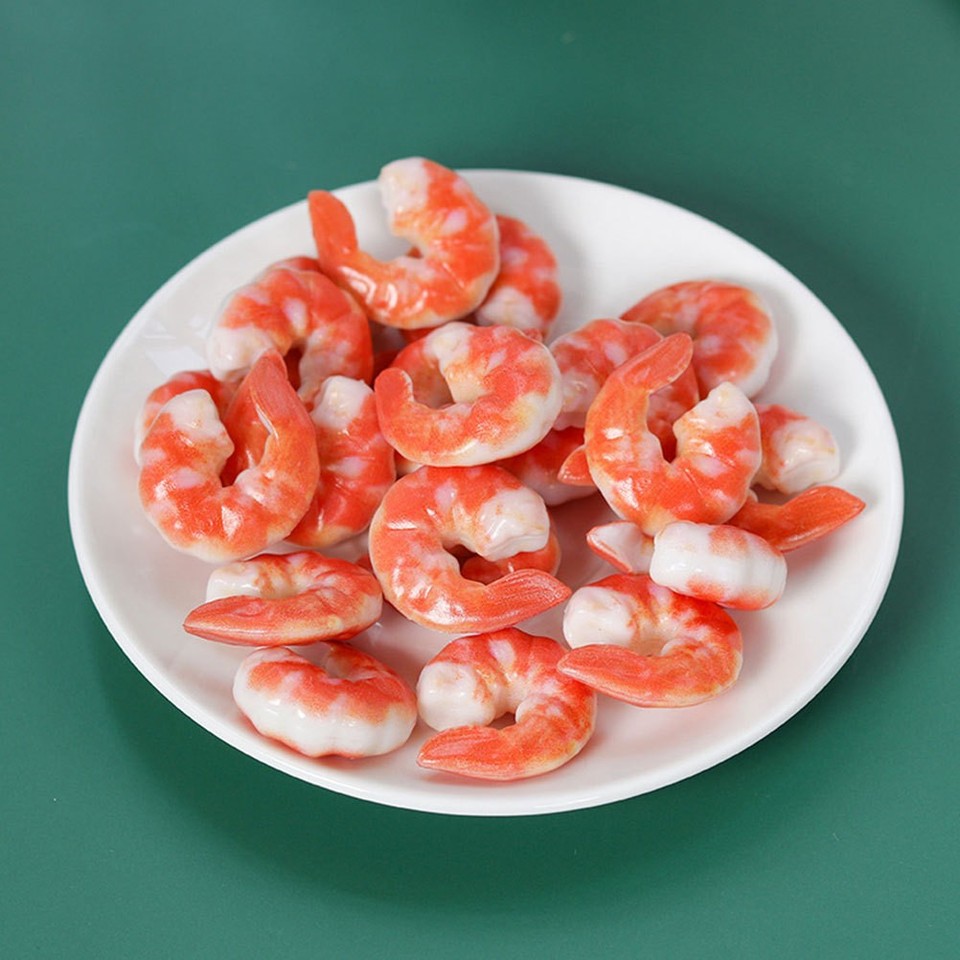 6 Pcs Simulation Shrimp Meat Model Creative Shrimp Crafts Educational ...