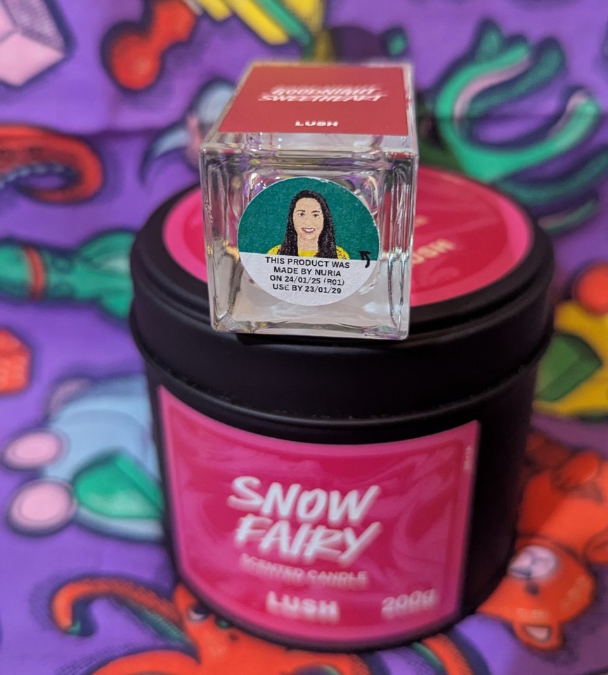 LUSH bundle Snow Fairy candle • Sweetie Pie jelly • Goodnight ...