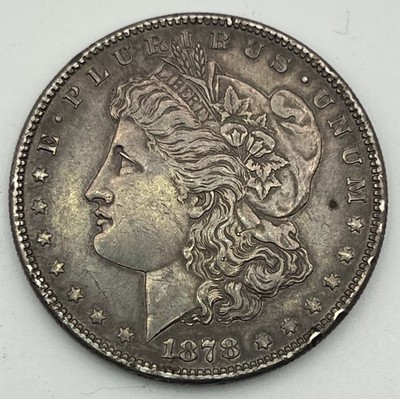 1878-S Morgan Silver Dollar USA $1 .900 90% Dark Toning Toned XF Extra ...