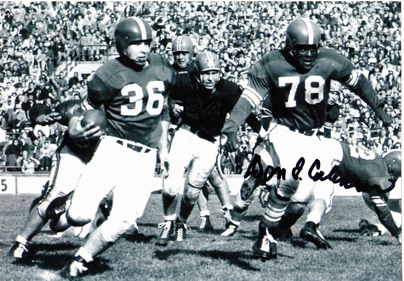 Don Coleman signed 5x7 inch Michigan State Spartans B&W photo-(DEC ...