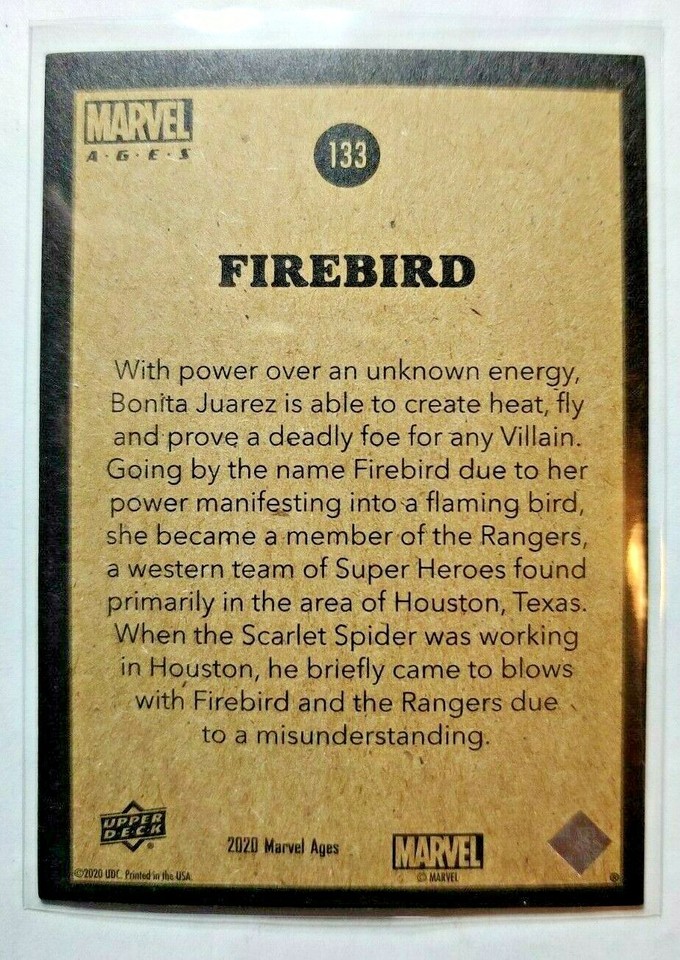 #133 FIREBIRD 2020 2021 Upper Deck Marvel Ages MID SP AVENGERS | eBay