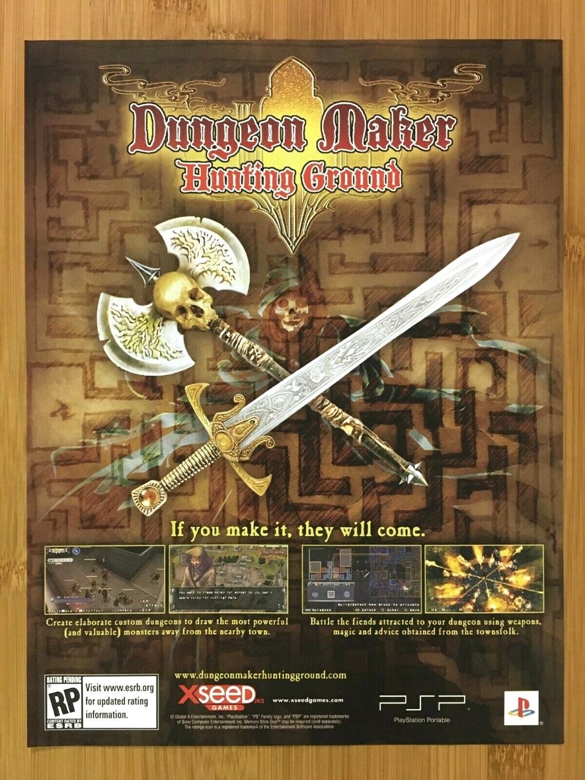 Dungeon Maker: Hunting Ground PSP 2007 Print Ad/Poster Official RPG ...