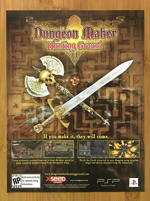 Dungeon Maker: Hunting Ground PSP 2007 Print Ad/Poster Official RPG ...
