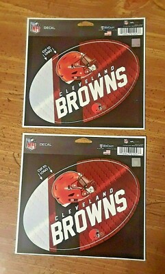 Cleveland Browns NFL decal sticker 5.5 x 3.50 inch 2pc set | eBay