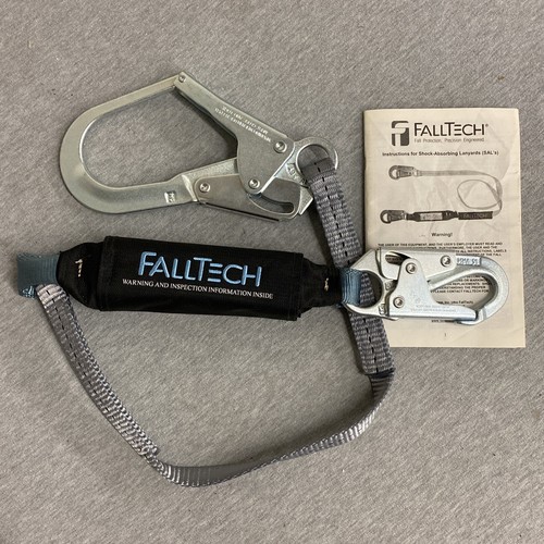 FallTech 4' ViewPack Energy Absorbing Lanyard Single Leg Steel ...