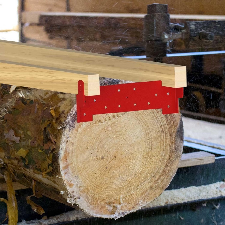 Zozen Chainsaw Mill Guide Rail Lumber Metal Brackets, 2 Pack Brackets ...