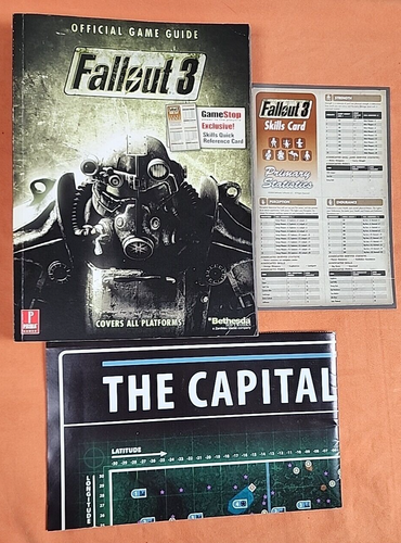 Fallout 3 Prima Official Game Guide Map Poster Skills Reference Card ...