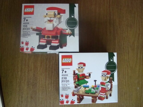 2 LEGO Holiday Sets 40205 Little Elves Workshop & 40206 Santa NEW ...