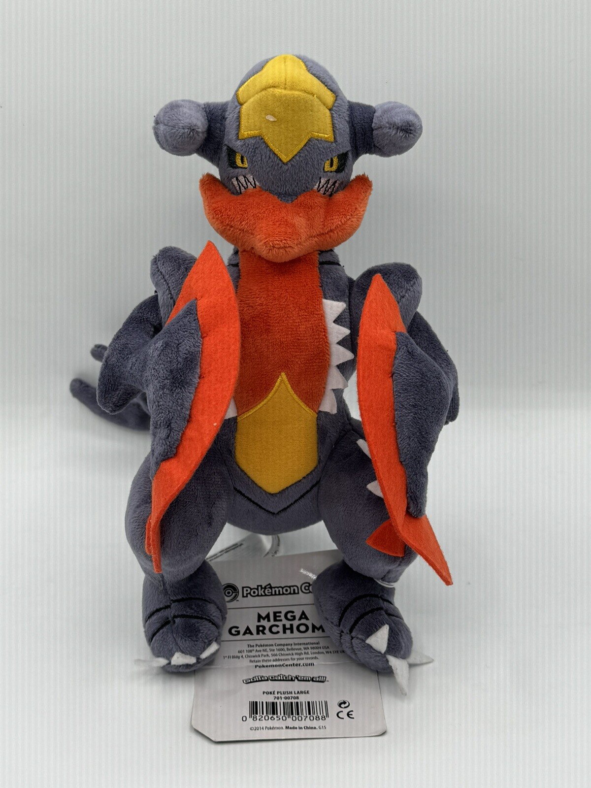 Mega Garchomp Pokemon Center 2014 Plush 9" Stuffed Toy Doll With Tag | eBay