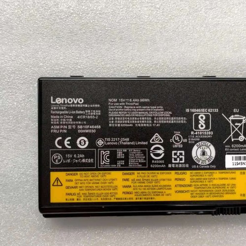 Genuine 00HW030 78++ 01AV451 OEM Battery for Lenovo ThinkPad P70 P71 ...