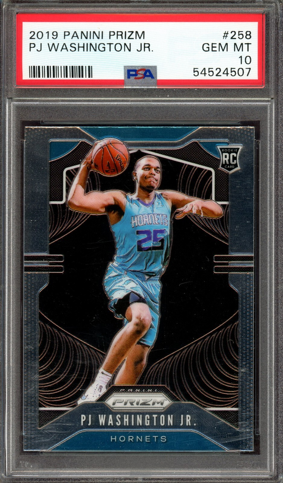 PJ WASHINGTON JR. ~ 2019-20 Prizm Basketball Rookie #258 PSA 10 GEM ...