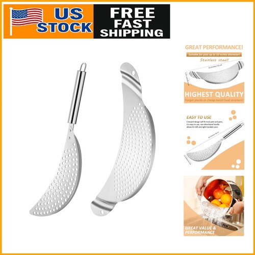 Lightweight Stainless Steel Colander Set with Recessed Hand Grips - 2 ...