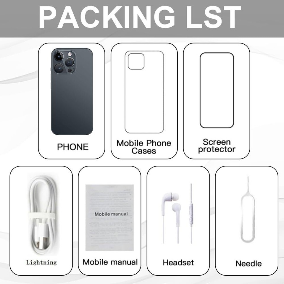 New A15 Pro Max Android Smartphone 8GB+512GB 5G Global 6.82" Unlocked ...