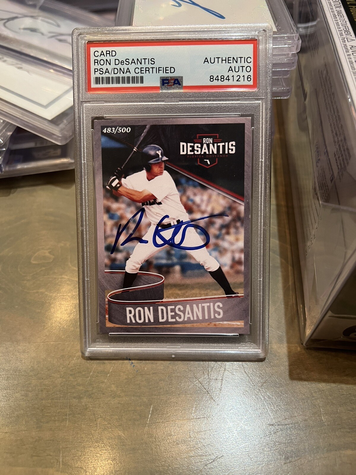 Ron Desantis Signed Autograph Baseball Yale Trading Card /500 Auto PSA ...