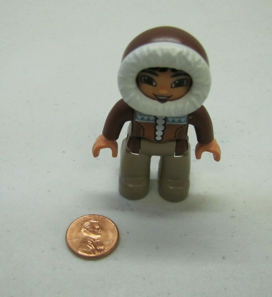 Lego Duplo Eskimo Antarctica Man Dad Father 2.5" Figure In Fur Trimmed ...