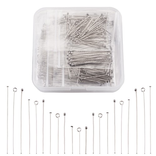 720pcs/box Flat Head Pins Ball Head Pins Eye Pins Findings 20mm 30mm ...