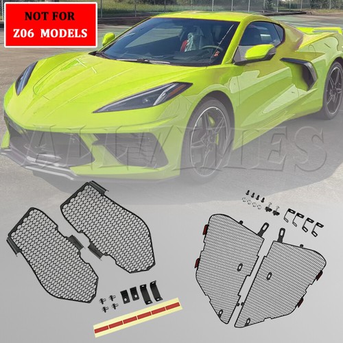 Front & Side Grill Radiator Guard LH & RH For Corvette C8 Stingray Z51 ...