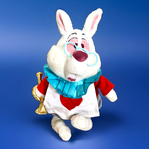 Disney Store Exclusive White Rabbit Plush Trumpet Alice Wonderland 16 ...