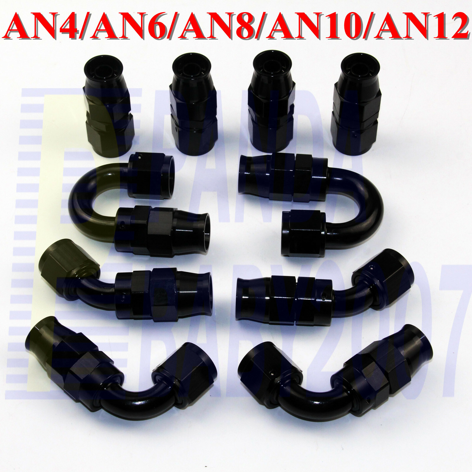 AN4 4AN AN6 6AN AN8 8AN AN10 10AN AN12 12AN PTFE teflon Fitting Hose ...