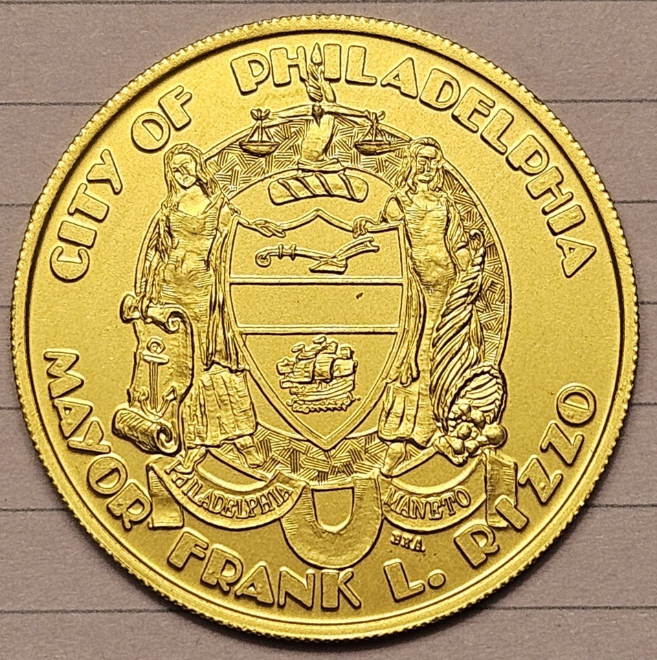 City of Philadelphia Mayor Frank L Rizzo Bicentennial 1976 Token Coin ...