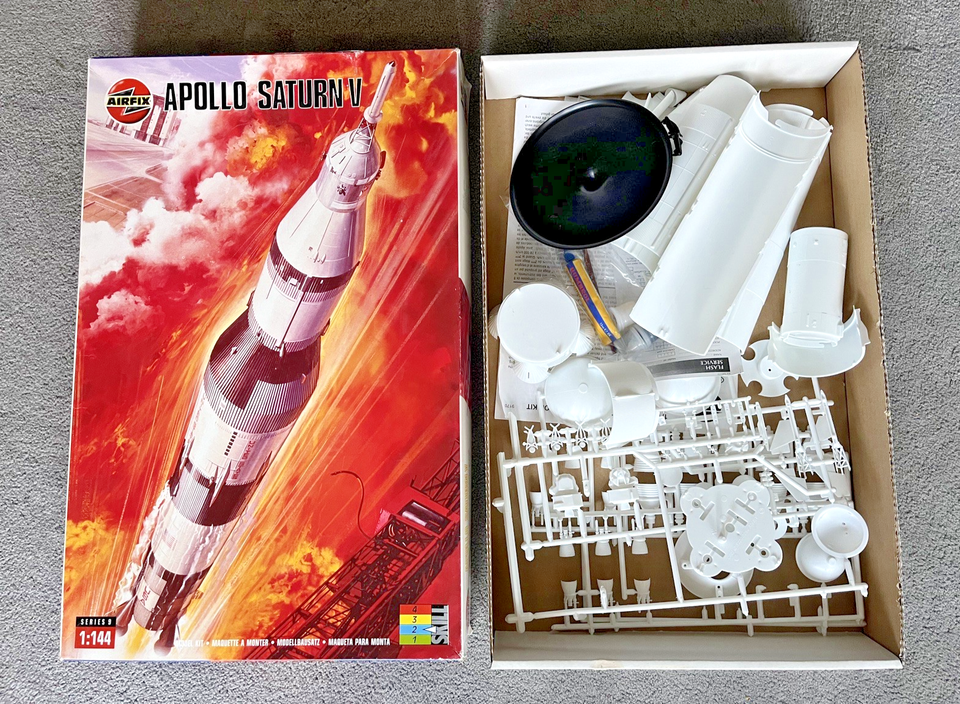 1/144 Vintage Airfix Apollo Saturn V Space Rocket 1970s Model Kit 09170 ...