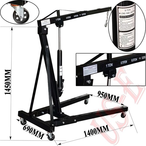 Adjustable Foldable Hydraulic Engine Hoist Crane Lift 4 Adjustable ...