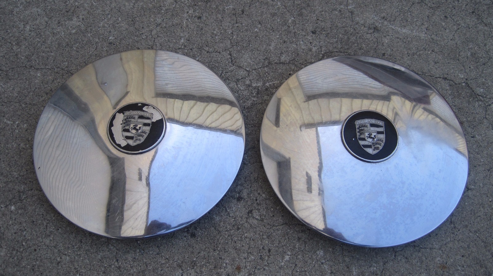 PORSCHE Wheel Hubcaps 356-911-912 With Crests GERMAN ORIGINAL GENUINE ...