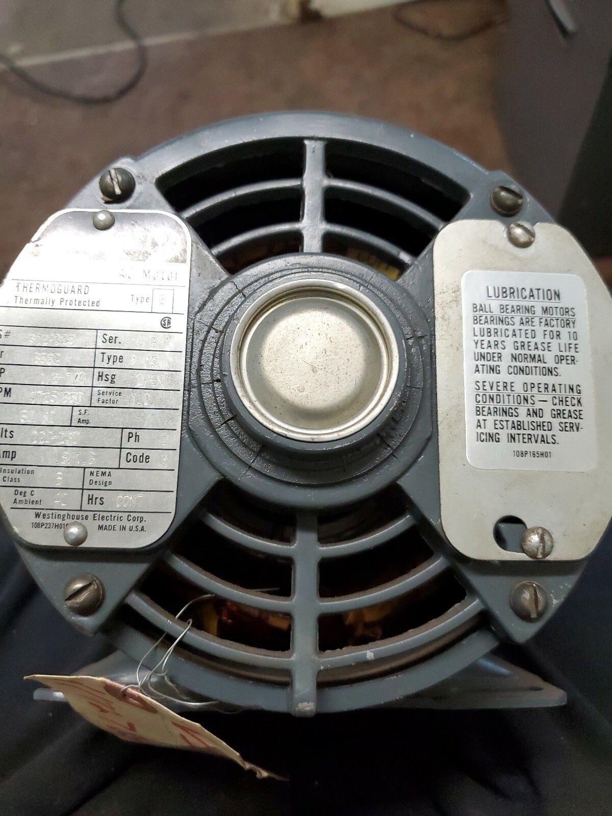 WESTINGHOUSE 312P329 B56C FRAME 2 SPEED 1725/850RPM 220v 3 phase | eBay