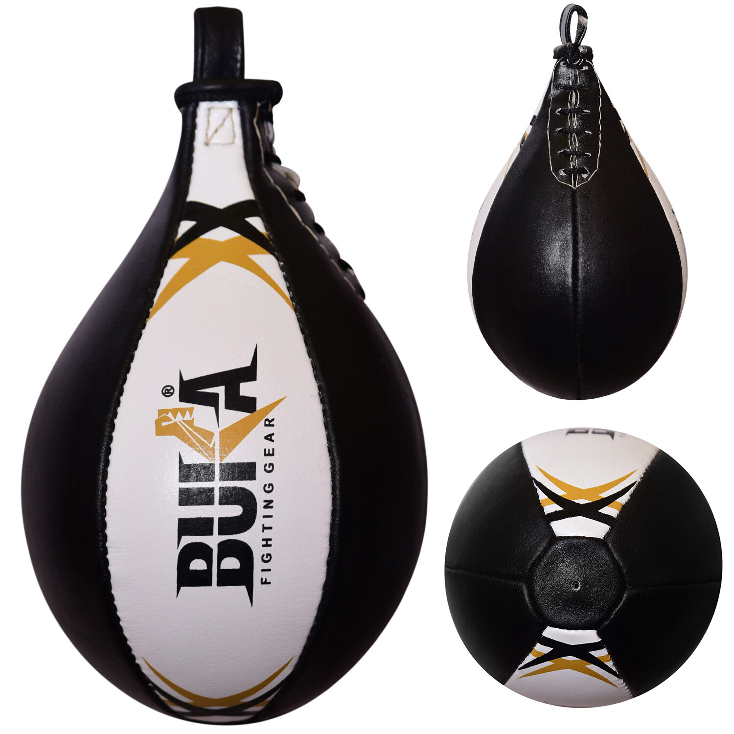 BUKA™ Leather Speed Ball Training Punching Speed Bag Boxing MMA Pear ...