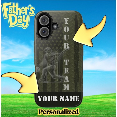 Perfect Dad Gift, Custom Baseball Phone Case, Personalized Name iPhone ...