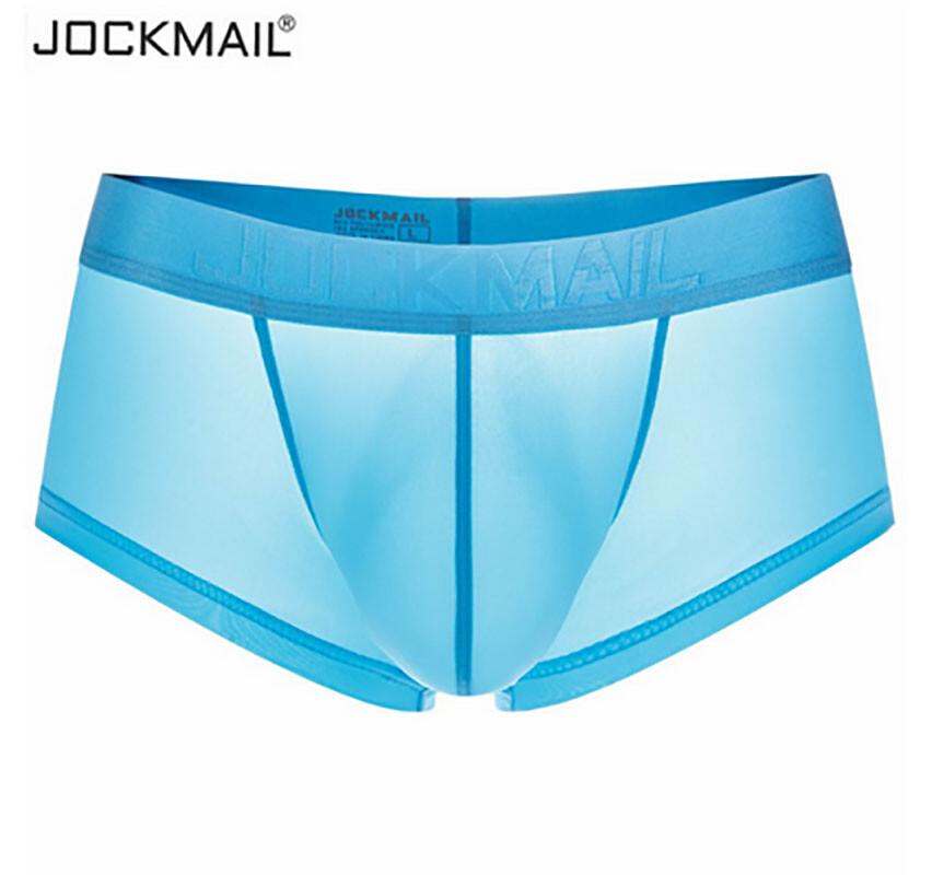 JOCKMAIL Mens Bulge Pouch Translucent Boxer Underwear Shorts Trunks ...