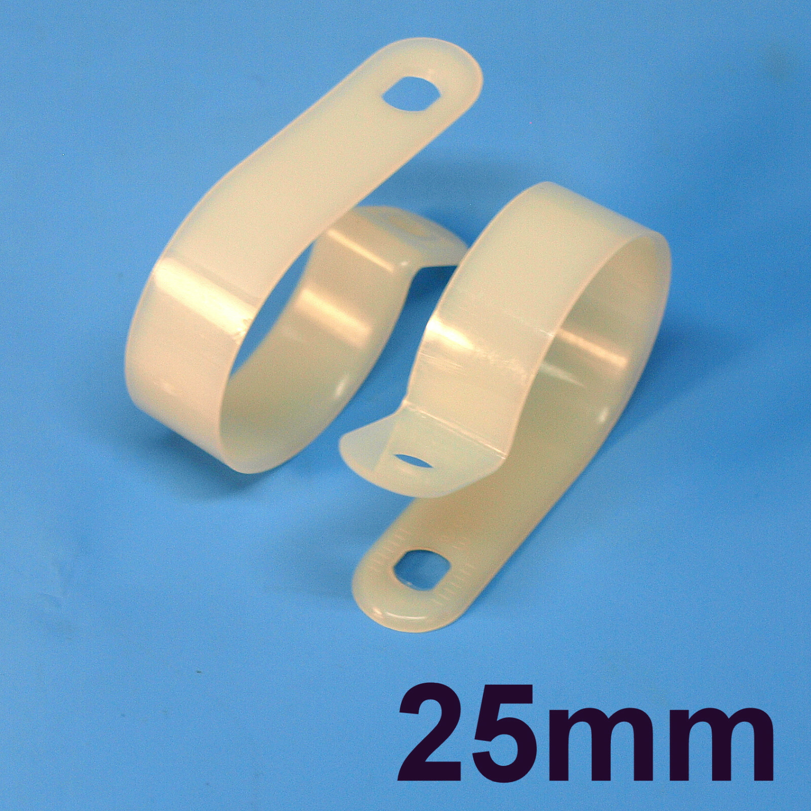 High Quality Assorted Box of White Natural Nylon Plastic P Clips - 200 ...