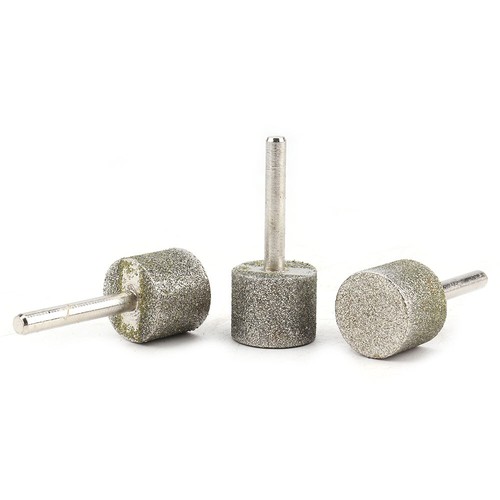 5* 6-30mm Diamond Coated Grinding Head Cylinder Burr Bit for Dremel ...