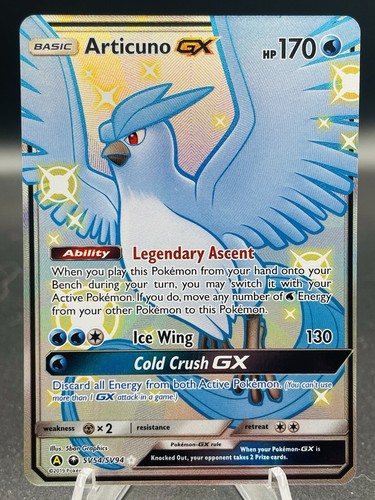 Pokemon Articuno GX SV54 Hidden Fates Ultra Rare Full Art Holo NM | eBay