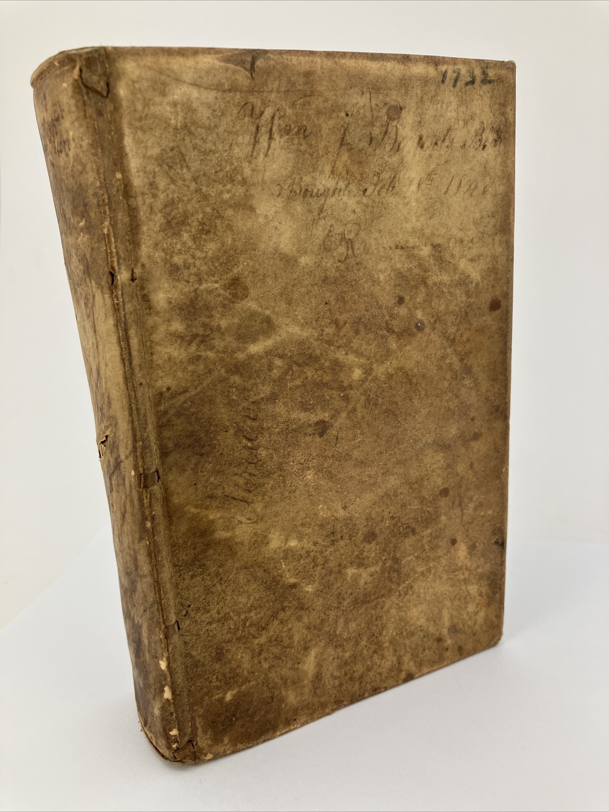 Antique 17Th Century Bible Rare Printing Leather Hand Written Text From ...